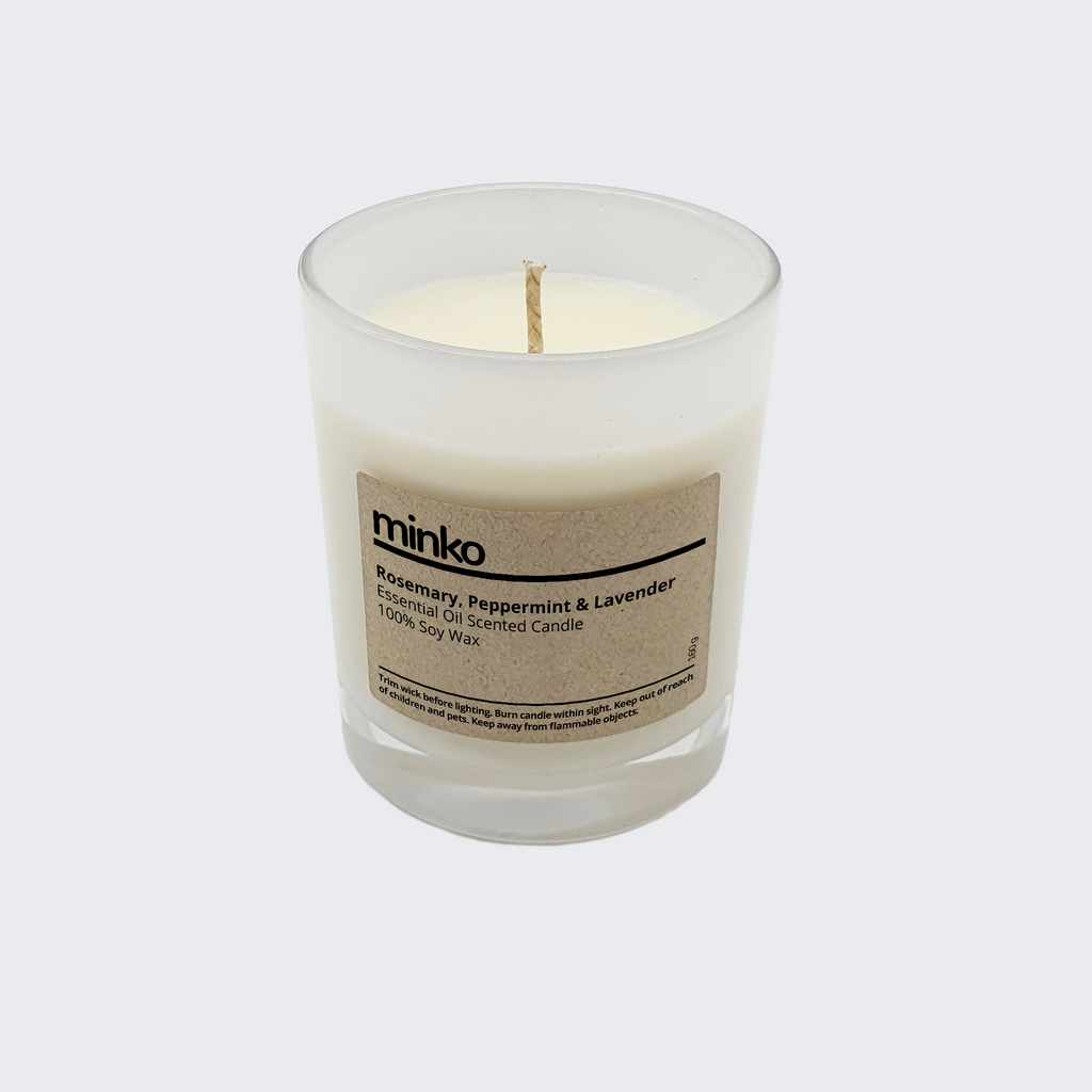 Rosemary, Peppermint & Lavender | Aromatheraphy Candle | Concentration ...